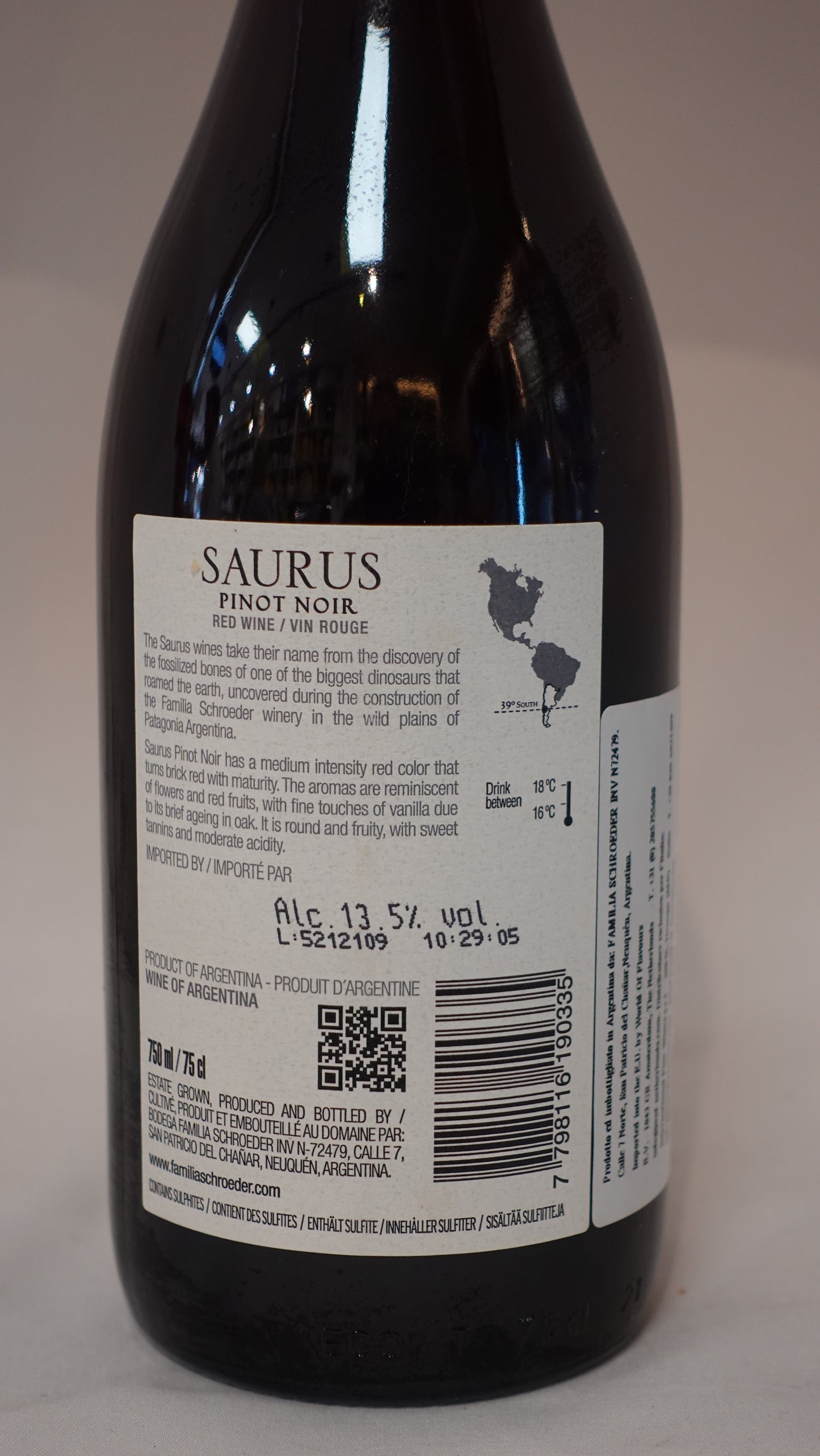 Saurus Patagonia Pinot Noir 2020 – Pastelería América